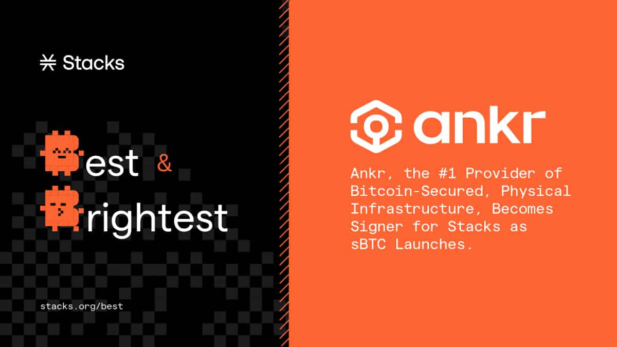Ankr, the #1 Provider of Bitcoin-Secured, Physical Infrastructure ...