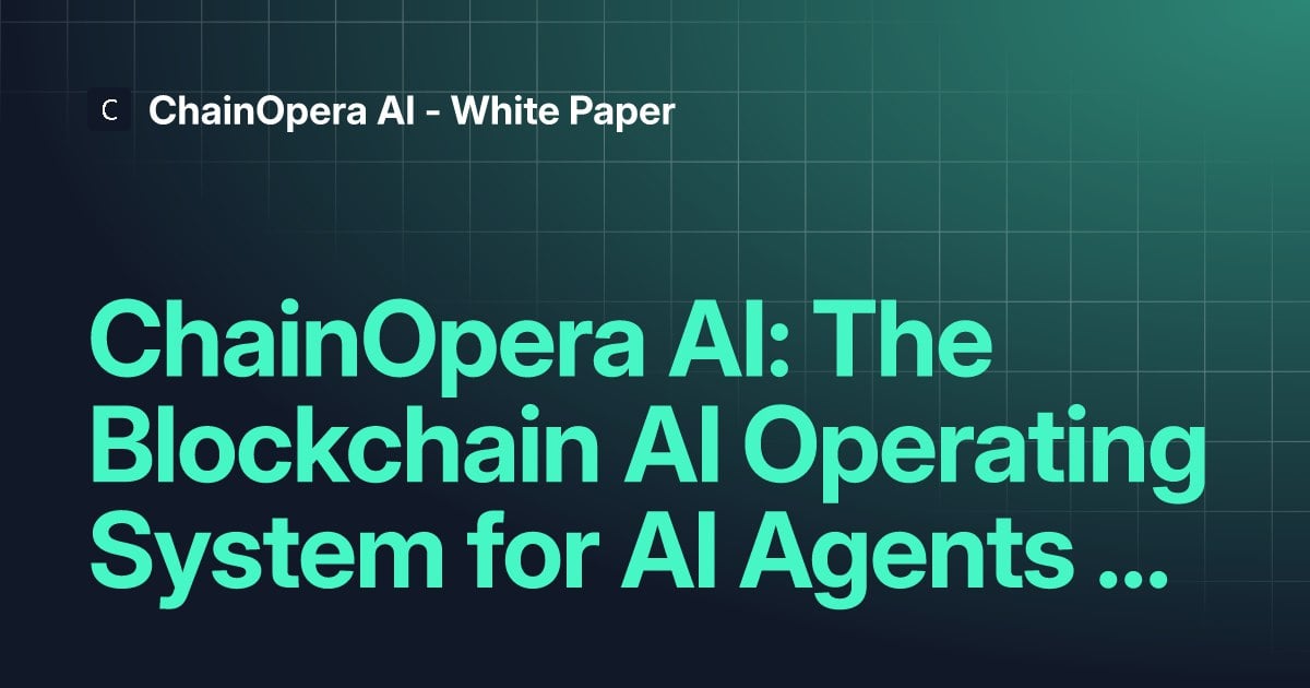 The Secret Behind ChainOpera AI’s Explosive Success: Strategic Cycle Timing and a Fully Diluted ...